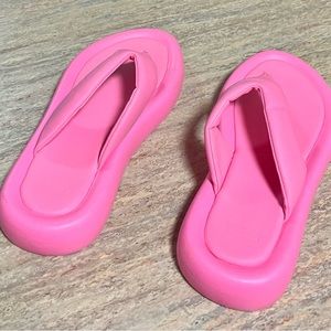 Zara | Shoes | Nwob Zara Pink Flip Flop Platform Sandals | Poshmark